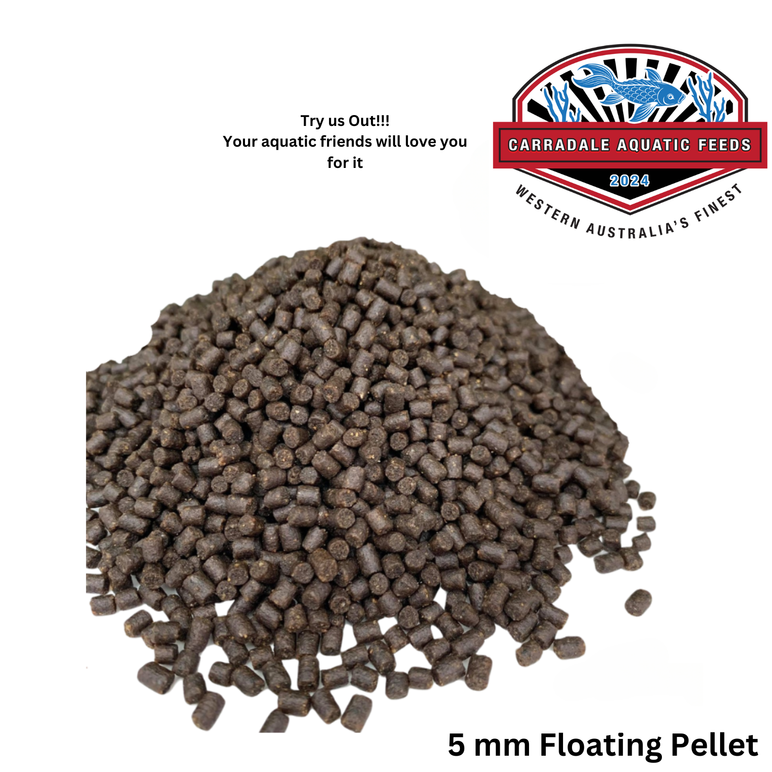 5mm High Protein - Fast Growth Premium Floating Pellet for All Fish ...